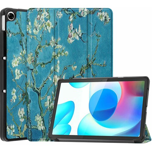 Чехол для планшета Realme Pad 10.4 дюйма (RMP2102/RMP2103), с магнитом и красивым рисунком (Цветущая сакура)