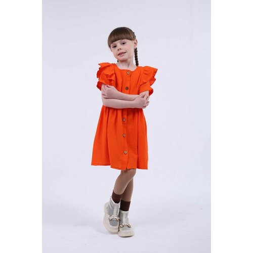 Платье OMMA KIDS, размер 32, оранжевый
