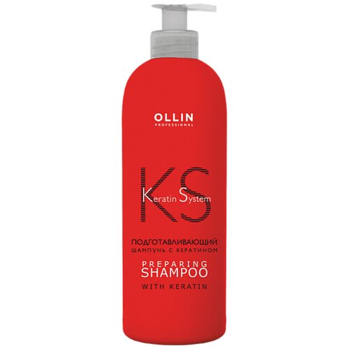 OLLIN Professional шампунь Keratin System Preparing, 500 мл