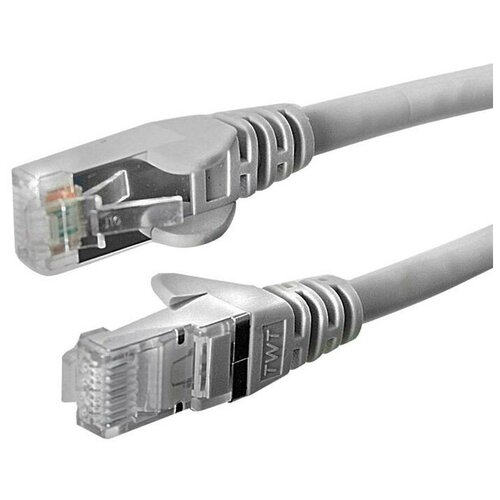 Кабель Патч-корд Lanmaster TWT-45-45-0.3-GY вилка RJ-45-вилка RJ-45 кат.5е 0.3м серый ПВХ