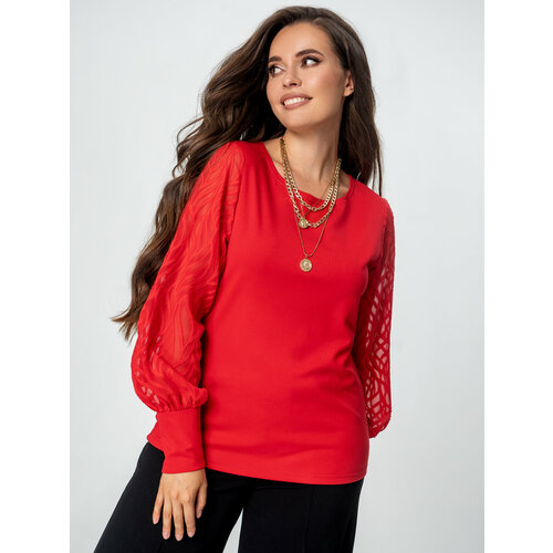Блуза  With street, размер 56, красный