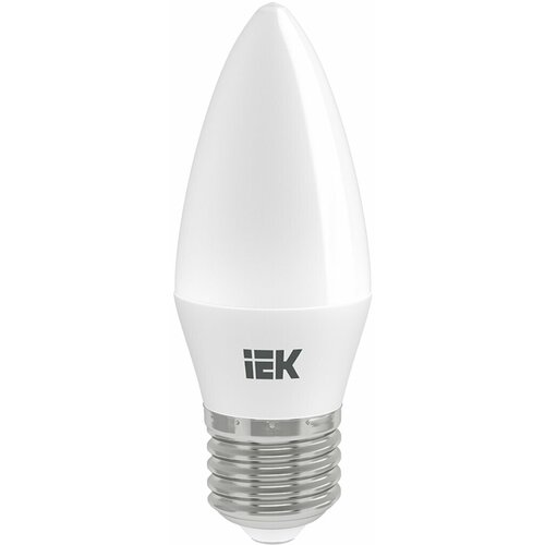 Лампа светодиодная E27, 7 Вт, 60 Вт, 230 В, свеча, 3000 К, свет теплый белый, IEK, C35, LED