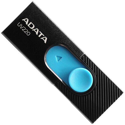 Флешка ADATA UV220 32 ГБ, черный/голубой