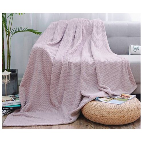 Плед AlViTek Soft Plush (зигзаг), 150 х 200 см, светло-сиреневый