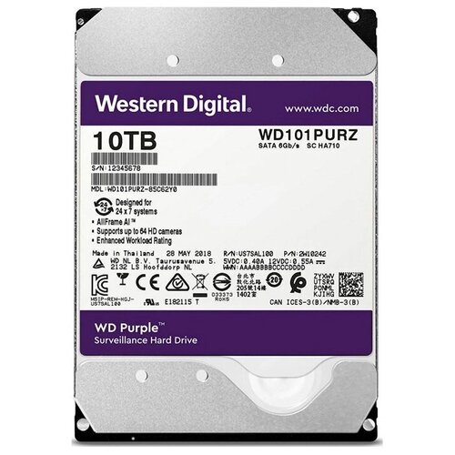 Жесткий диск Western Digital WD Purple 10 ТБ WD101PURZ