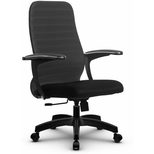 Компьютерное офисное кресло mетта SU-СU160-10, PL, Темно-серое/Черное