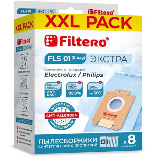 Filtero Мешки-пылесборники FLS 01 XXL Pack Экстра 8 шт.