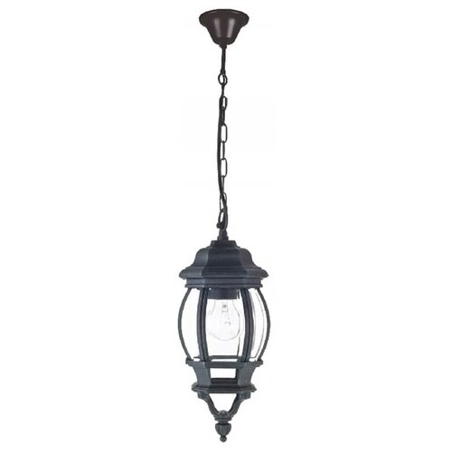 Favourite Уличный подвесной светильник Paris 1806-1P, E27, 100 Вт, цвет арматуры: черный, цвет плафона бесцветный