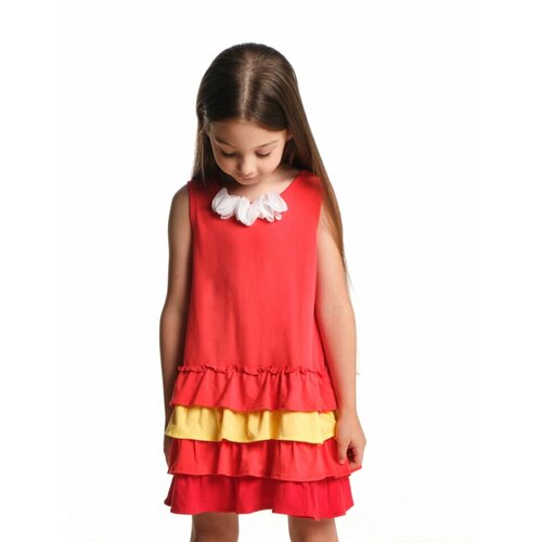 Платье Mini Maxi, размер 104, коралловый