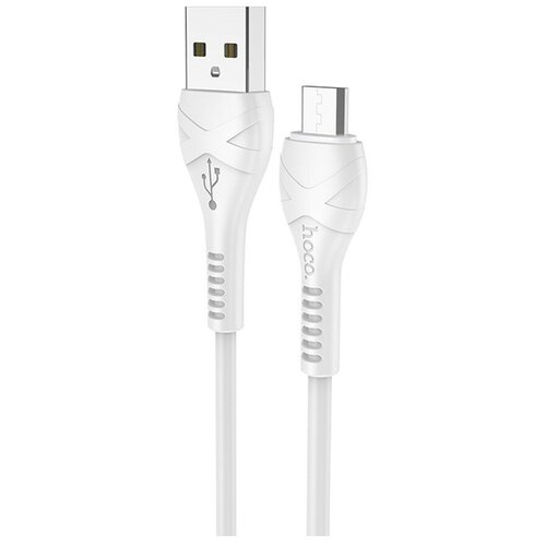 Кабель HOCO X37 Cool power charging data cable for Micro USB 1M, 2.4А, white