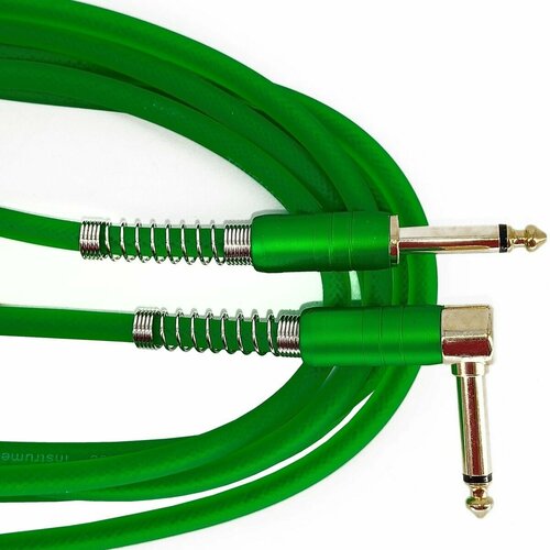 Инструментальный кабель True magic TEJ011/9M Jack 6.3 - Jack 6.3 угловой, моно, 9м, 6.5мм, зеленый