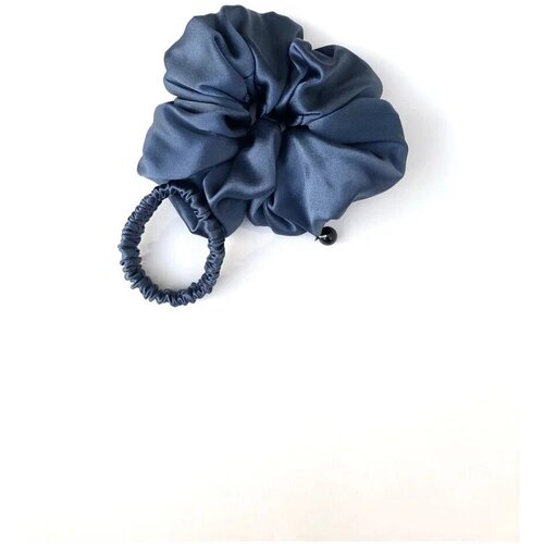 Шелковый комплект резинок для волос MAISON LOVERS, пыльно-синий