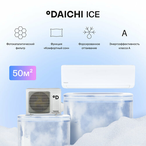 Настенная сплит-система Daichi Ice ICE50AVQ1-1/ICE50FV1-1, для помещений до 50 кв. м.