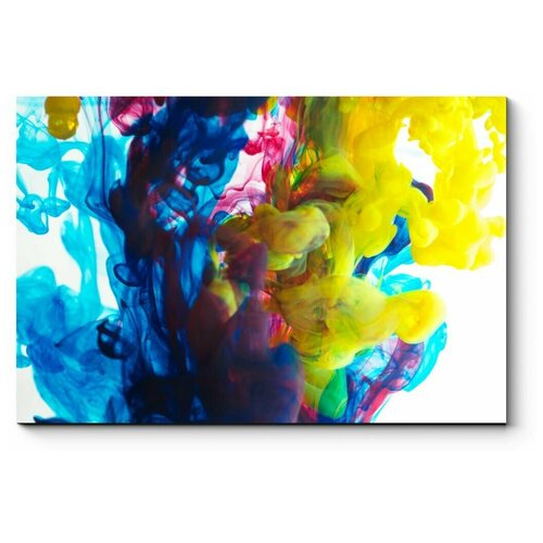 Модульная картина Краски в воде 140x93