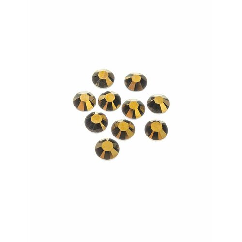 Стразы цветные круглые, Swarovski, SS16, 10шт, 040 №074, IRISK, Д010-06-01