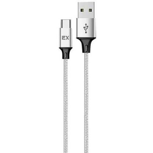 Кабель USB - TYPE-C EXPLOYD EX-K-1214, 1 м, серебристый