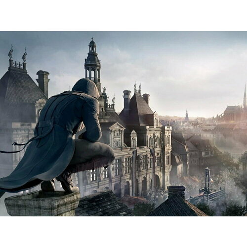 Плакат, постер на холсте Assassins Сreed/Кредо Ассасина/игровые/игра/компьютерные герои персонажи. Размер 42 на 60 см