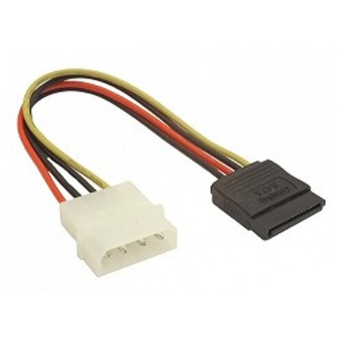 Переходник/адаптер BiON Molex - SATA 15 pin (BNCC-SATA-PS), 0.15 м, черный