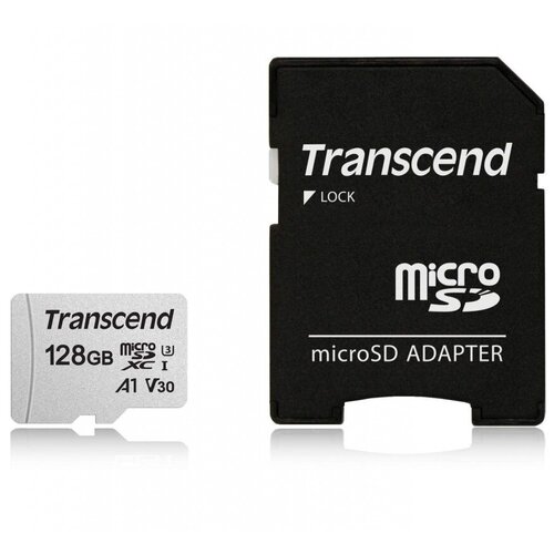 Карта памяти Transcend 300S microSDXC 128Gb UHS-I Cl10 +ад, TS128GUSD300S-A