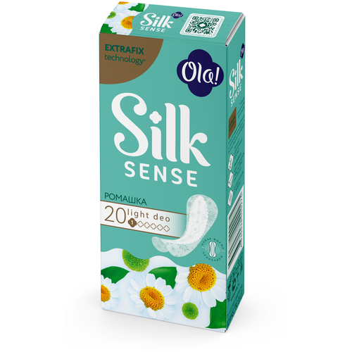 Ola! прокладки ежедневные Silk Sense Light Deo Ромашка, 1 капля, 20 шт., ромашка