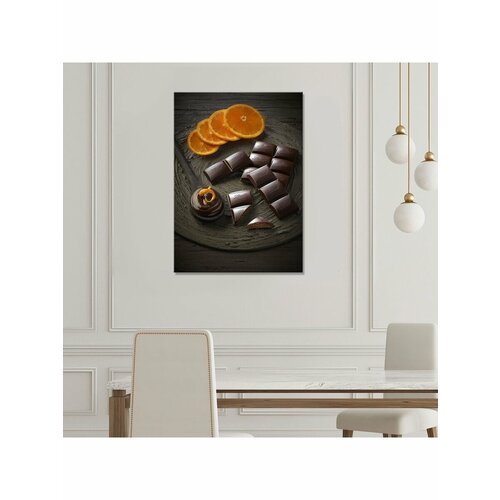 Картина на холсте с подрамником Шоколад с апельсином 30х40