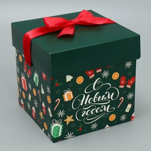 Коробка складная «Новогодние сладости», 15 × 15 × 15 см (комплект из 13 шт)