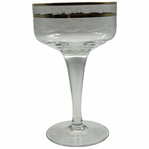 Креманка (шампанка), стекло, гравировка, позолота, 1980-1990 гг, Богемия, Чехословакия