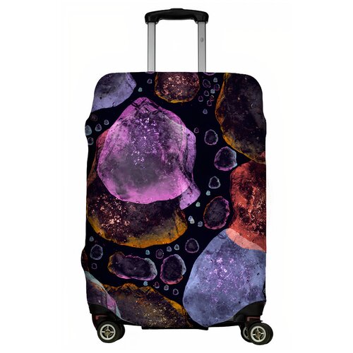 Чехол для чемодана LeJoy, размер L, черный, фиолетовый