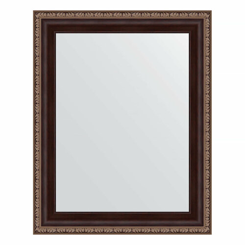 Зеркало настенное EVOFORM в багетной раме махагон с орнаментом, 39х49 см, для гостиной, прихожей, кабинета, спальни и ванной комнаты, BY 3639