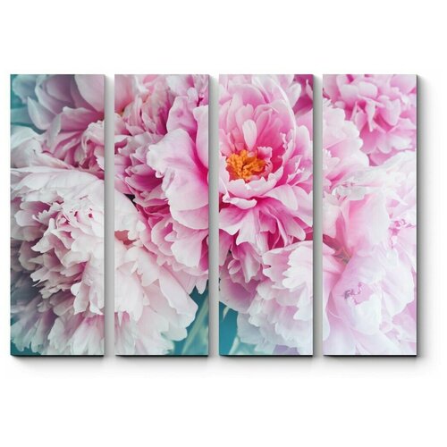 Модульная картина Нежно-розовые пионы 90x68
