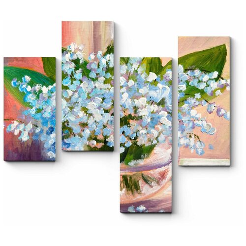 Модульная картина Весны прекрасные цветы 124x116