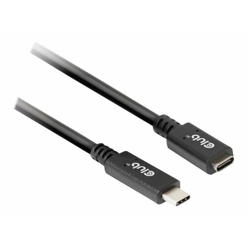 Кабель CLUB 3D CAC-1529 удлинительный USB C / USB C (M/F), скорость передачи 5 Гбит/с, 60 Вт, для планшета, ноутбука, смартфона, 2 метра (CAC-1529)