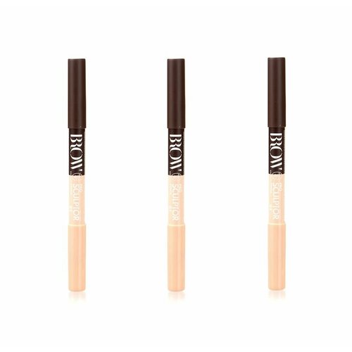 Triumf Карандаш для бровей двухсторонний Brow Pro Sculptor, тон 01, 3 шт