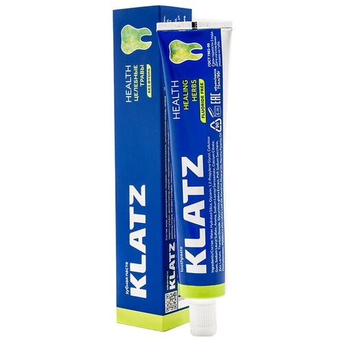 Зубная паста Klatz Health Целебные травы без фтора, 75 мл