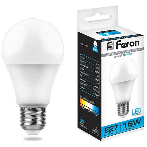 Упаковка светодиодных ламп 10 шт. Feron LB-94 25630, E27, A60, 15 Вт, 6400 К