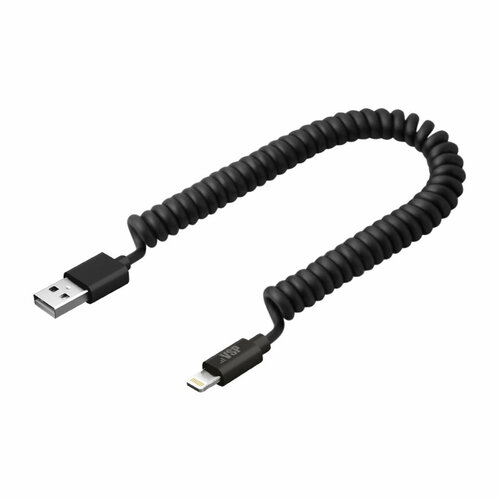 Кабель BORASCO USB - Lightning(8 pin), 2A, 2м, витой, черный