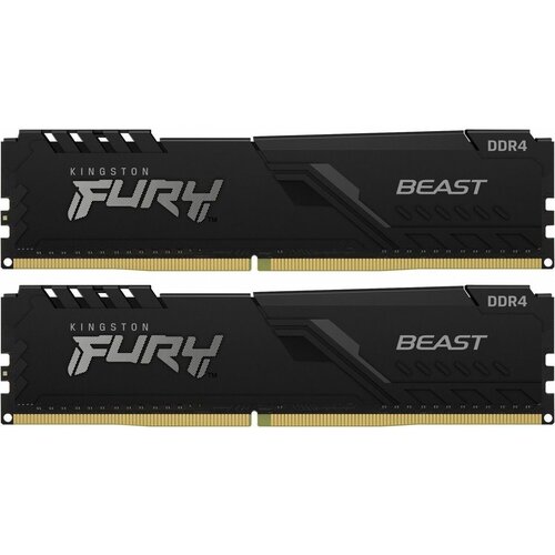 Оперативная память KINGSTON DRAM 8GB 3200MHz DDR4 CL16 DIMM (Kit of 2) FURY Beast Black EAN: 740617319927