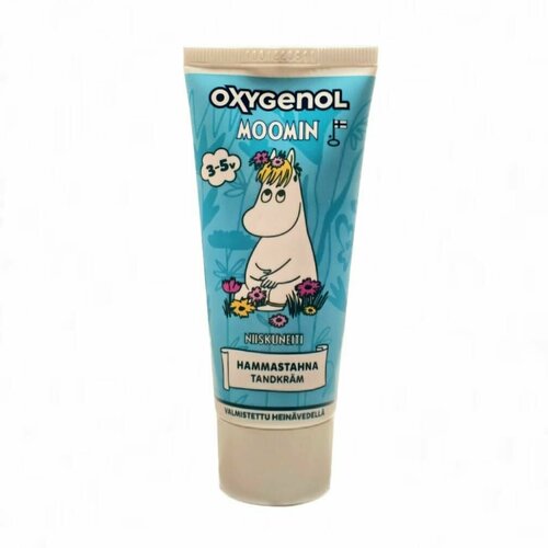 Детская зубная паста Oxygenol Moomin 3-5 лет со вкусом клубники 50 мл (Финляндия)