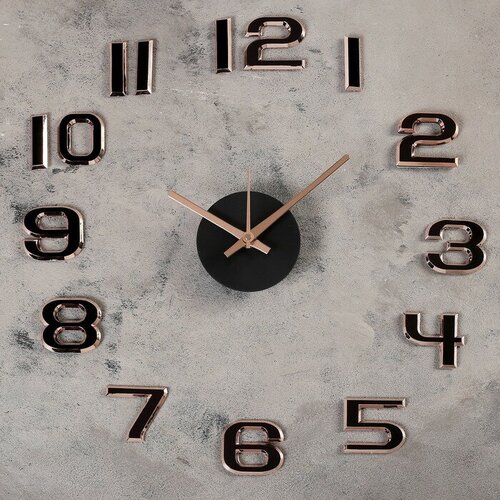 SUI Часы-наклейка, серия: DIY, "Данбери", плавный ход, d-50 см, 1 АА