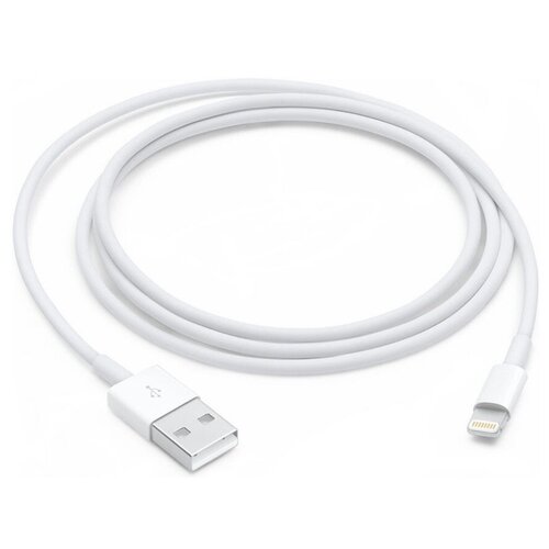 Кабель USB - Lightning для IPhone и IPad 1 метр / зарядка для Apple / в коробке / белый