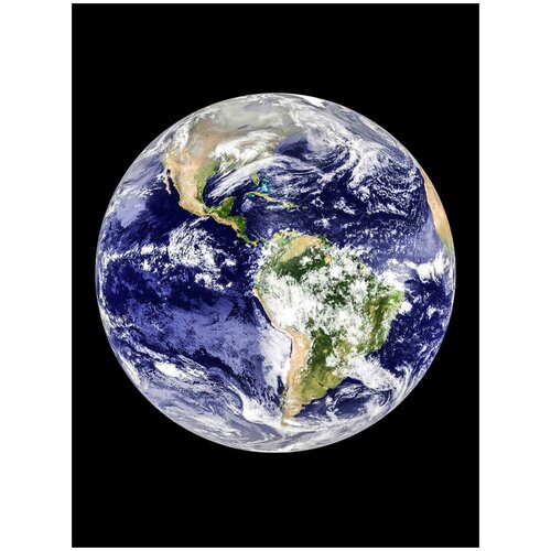 Постер / Плакат / Картина Земля в ярких красках 50х70 см в раме