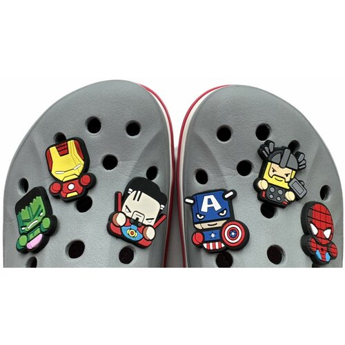 Джиббитсы для crocs, украшения для обуви, клипсы для обуви Марвел Marvel 6 шт My Jibb