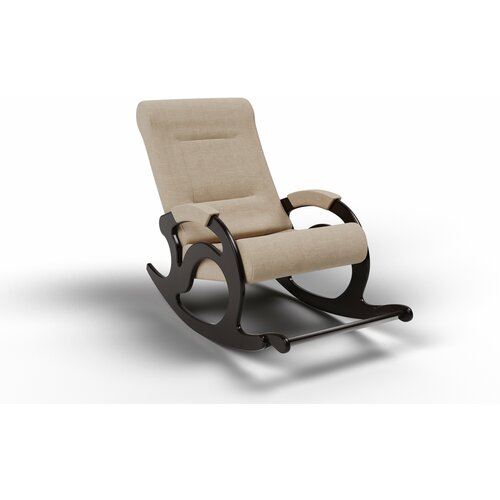 Кресло-качалка с подножкой кресло качалка ткань велюр Тироль цвет Песочный Beige