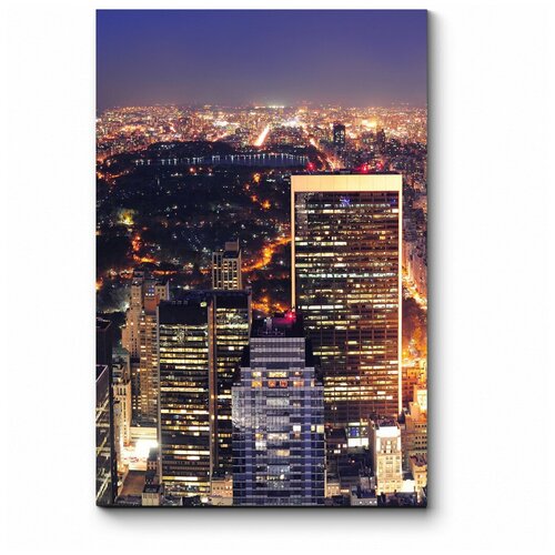 Модульная картина Огни ночного Нью-Йорка 70x105