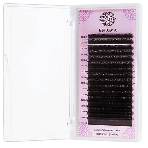 Ресницы Enigma цвет "Мокка" 0,07/L/10 mm (16 линий)