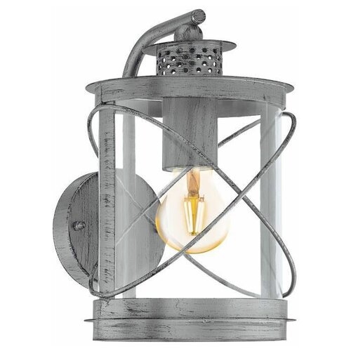 EGLO Светильник уличный Hilburn 1 94866, E27, 60 Вт, цвет арматуры: серебристый, цвет плафона бесцветный