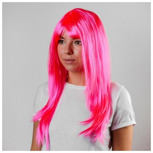 Карнавальный парик «Красотка», цвет розовый./В упаковке: 1