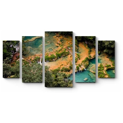Модульная картина Кристально чистая река в Гватемале140x77