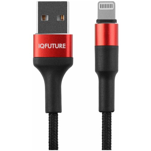 Кабель Lightning - USB 2A IQFuture IQ-UL2A для зарядки и передачи данных 1.2 метра