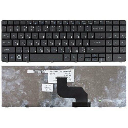 Клавиатура для Acer eMachines G630G русская, черная